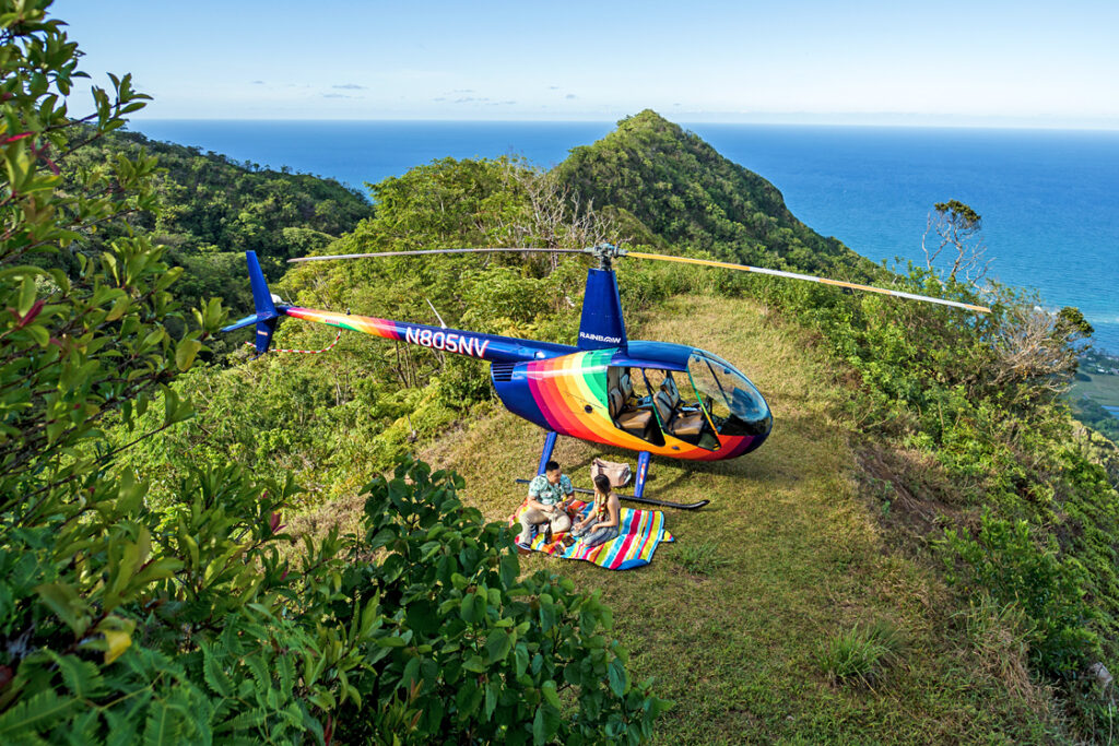 Private Helicopter Luxury Picnic | Rainbow Oahu Helicopter Tours